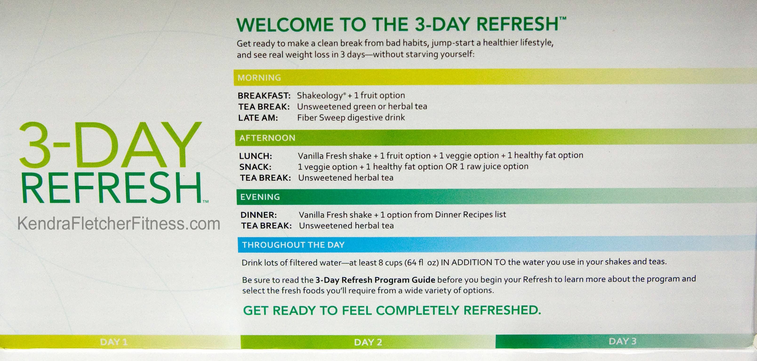 3 Day Refresh Directions Days To Fitness 3 Day Refresh Directions Days To Fitness